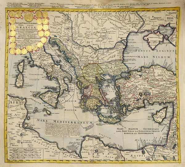 Antique Map Greece | Original Engravings | Old Maps - Umanismo Athens