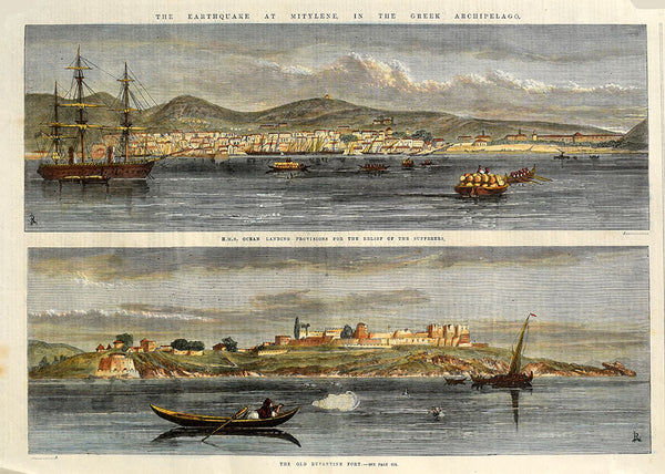 Mytilene | Antique Prints | Greek Heritage Gifts - Umanismo Athens