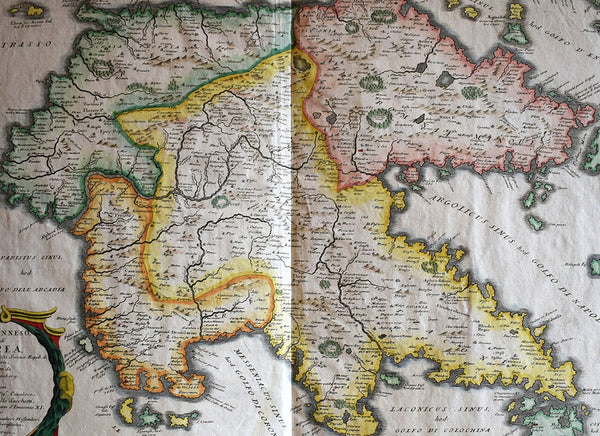 Antique Map Peloponnese | Original Engravings | Old Maps - Umanismo Athens